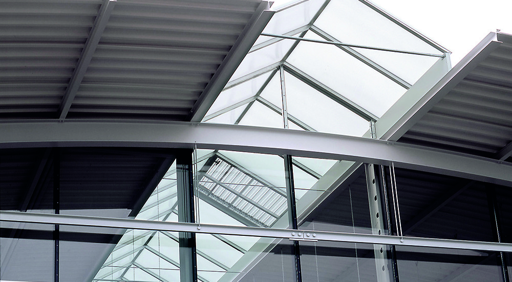 Roof triangular sky lights